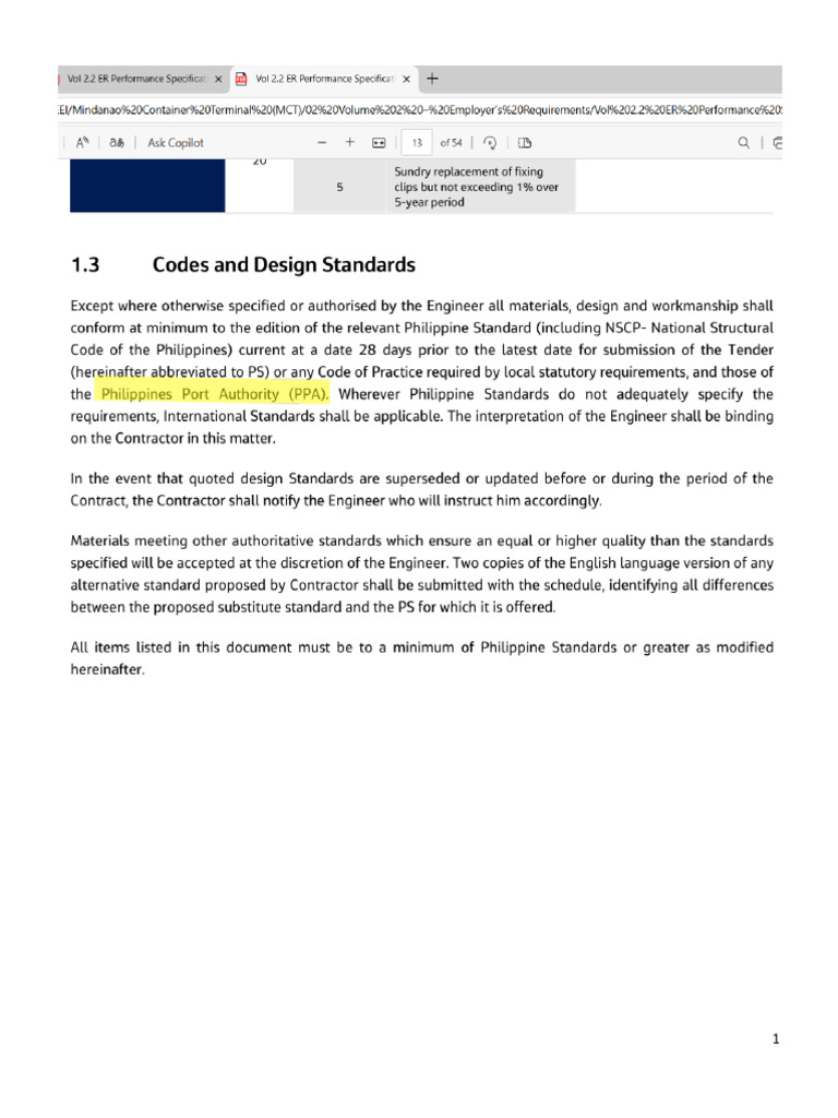 Major Design Specifications To Be Adopted (Screenshots From Employer's ...