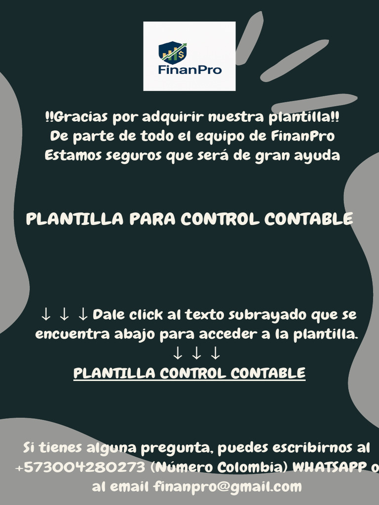 Plantilla Control Contable - Google Drive | PDF