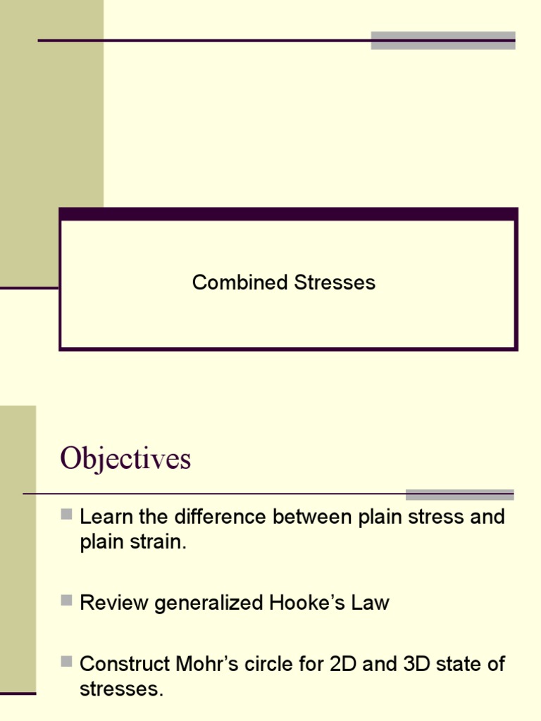 Combining Stresses | PDF | Stress (Mechanics) | Circle