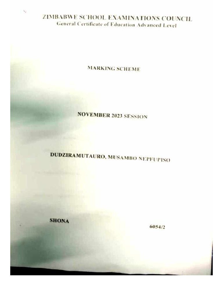 Alevel p2 2023 Marking Scheme | PDF