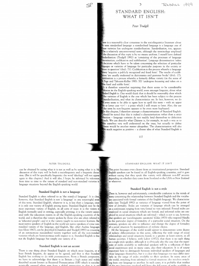 Understanding Standard English Variants | PDF | English Language ...