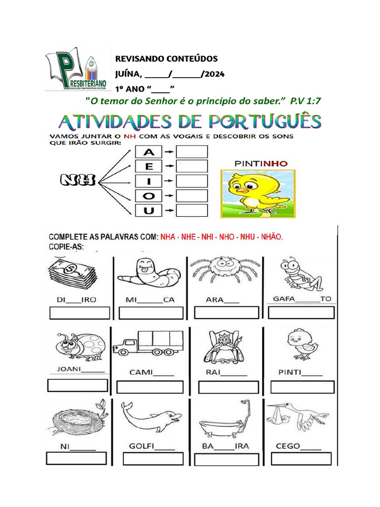 Atividades Com Nh - 1 | PDF
