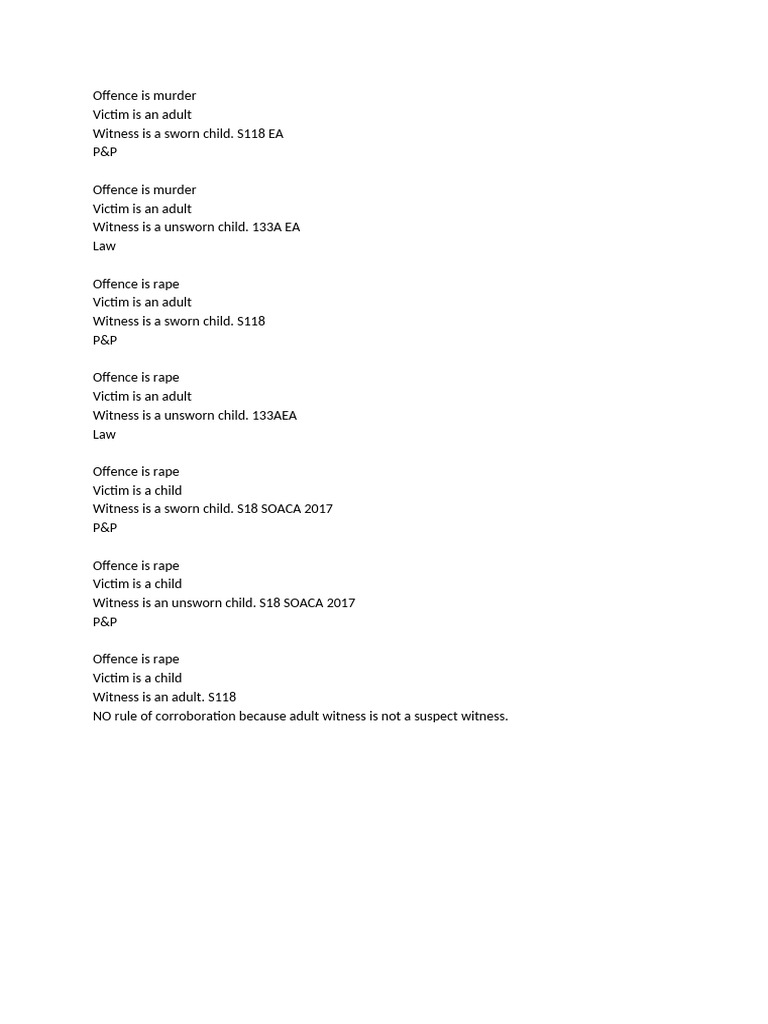 Scenario of A Corroboration | PDF