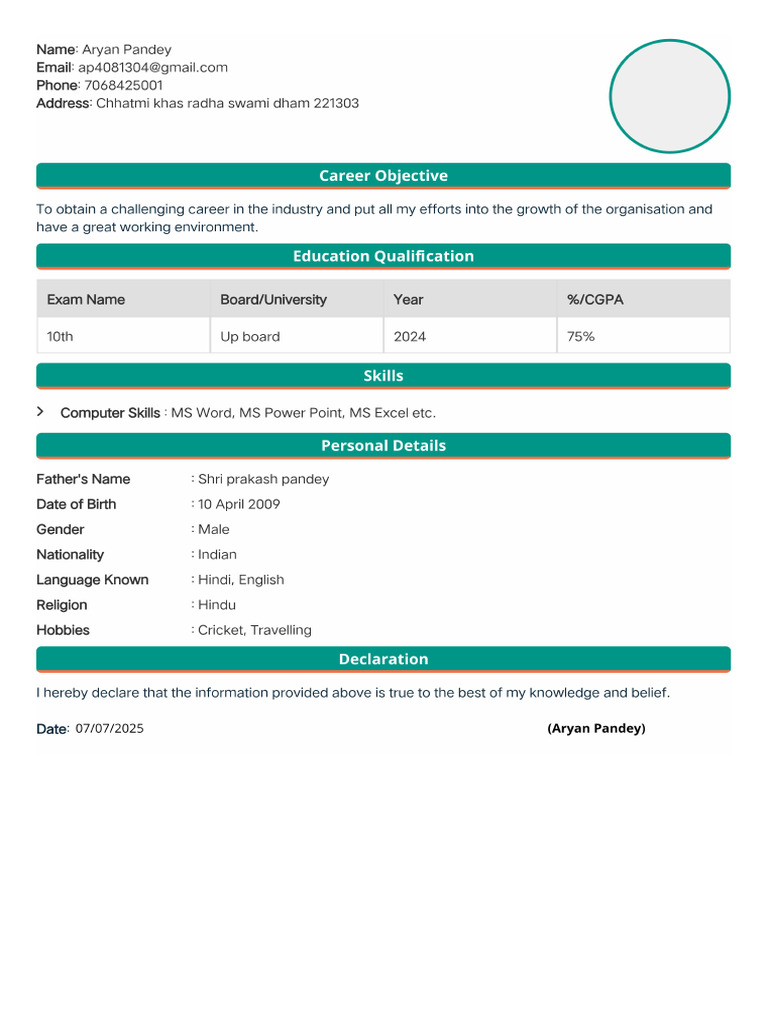 KBM Resume Maker | PDF