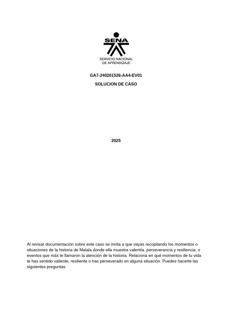 GA7-240201526-AA4-EV01 Solucion de Caso | PDF | Violencia | Violencia ...