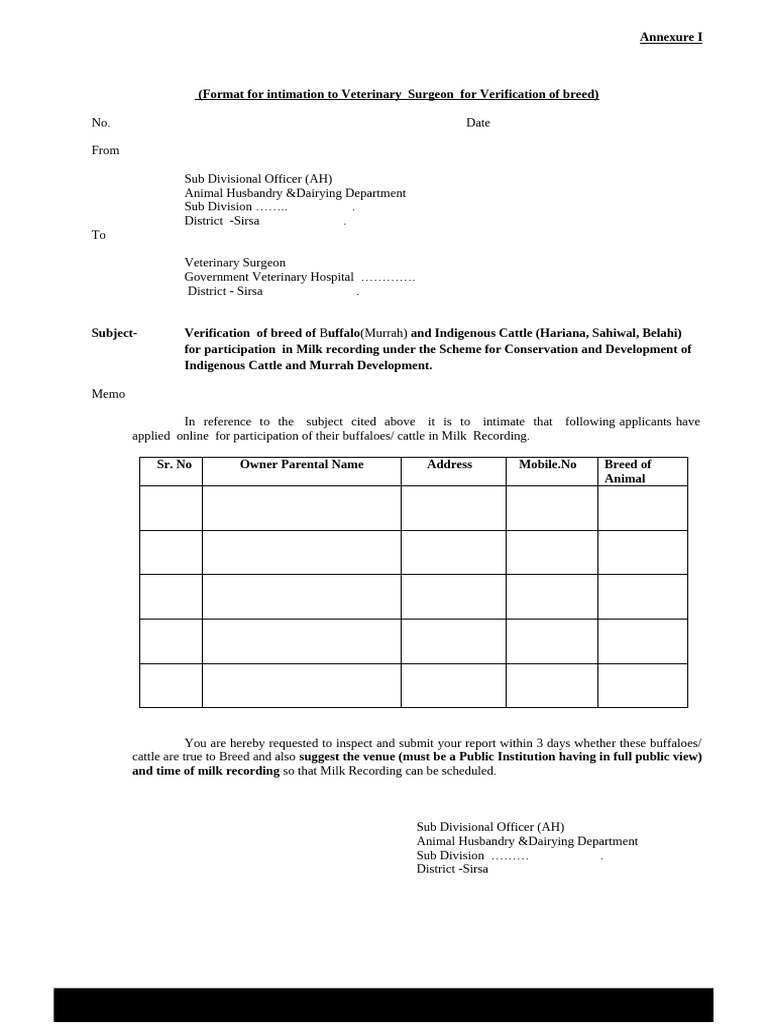 25-26 Cow and Buff Milk Recording Format | PDF | Cattle | Dairy Farming