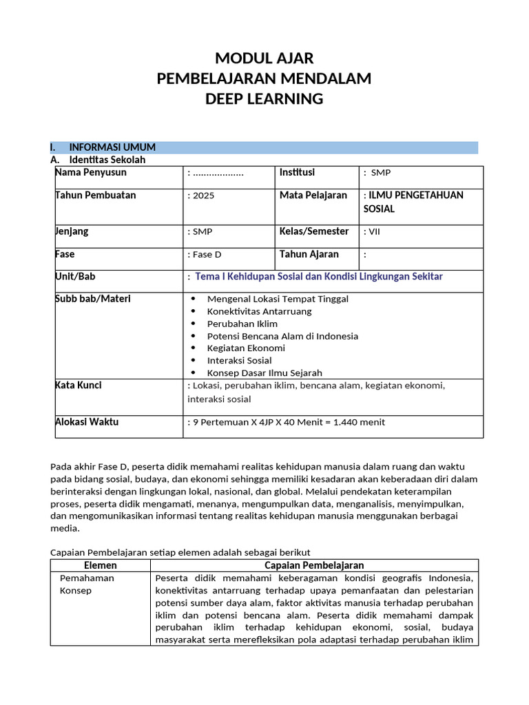 Modul Ajar Bab 1 Pertemuan 1-9 | PDF