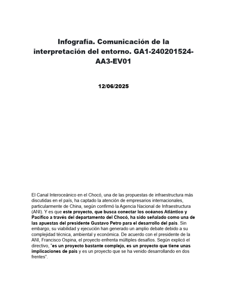 Infografía. Comunicación de La Interpretación Del Entorno. GA1-240201524-AA3-EV01 | PDF | canal ...