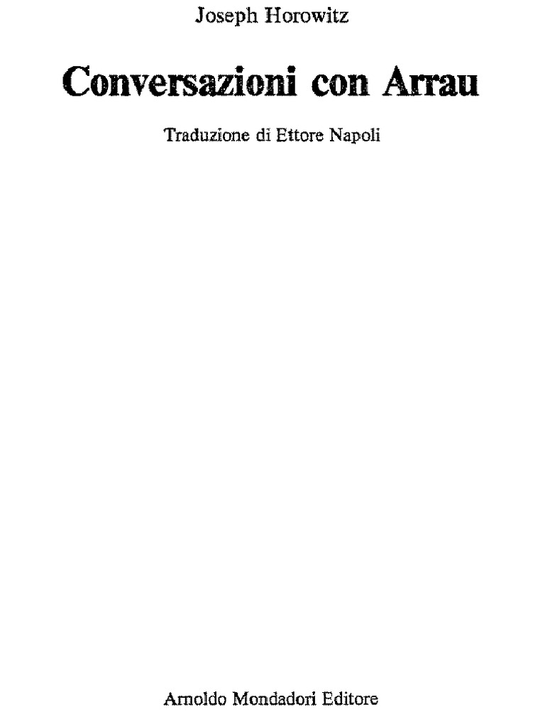 J.horowitz-Conversazioni Con Arrau.compressed | PDF