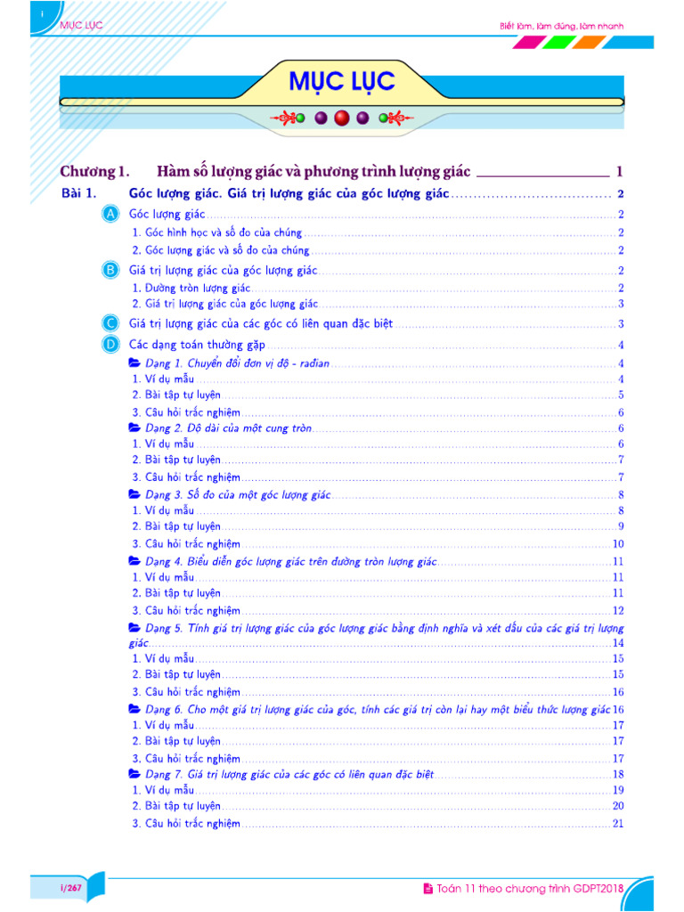 Tai Lieu Hoc Tap Toan 11-2023-2024-HK1-HS-LUONG GIAC | PDF