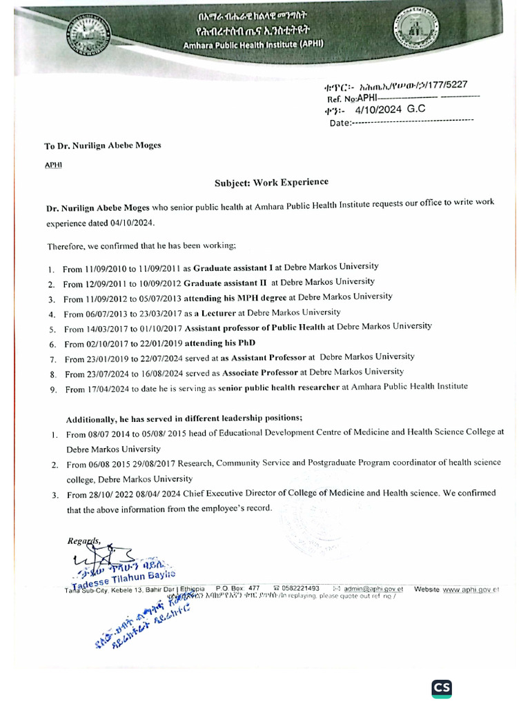 Work Exprience Certificate | PDF