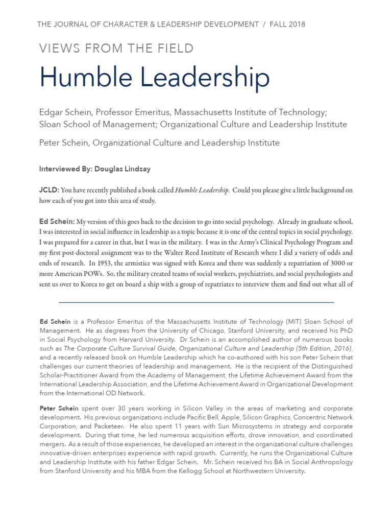 5027 Humble Leadership | PDF | Leadership | Organizational Culture