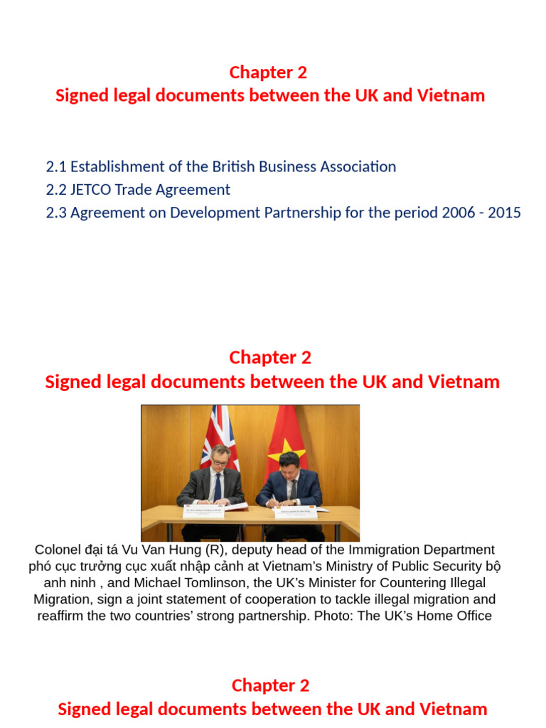 Chapter 2 Signed Legal Documents | PDF | Vietnam | Market Access
