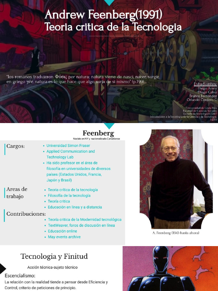 Feenberg. Teoria Critica de La Tecnología. | PDF
