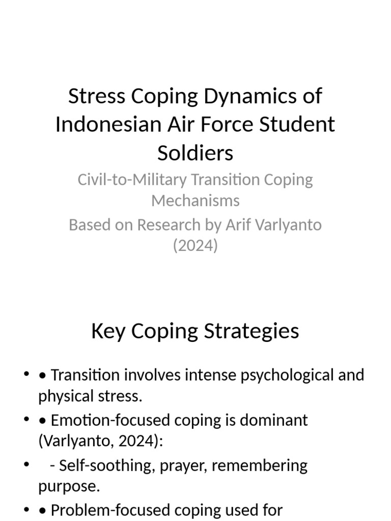Stress Coping TNI AU Presentation | PDF