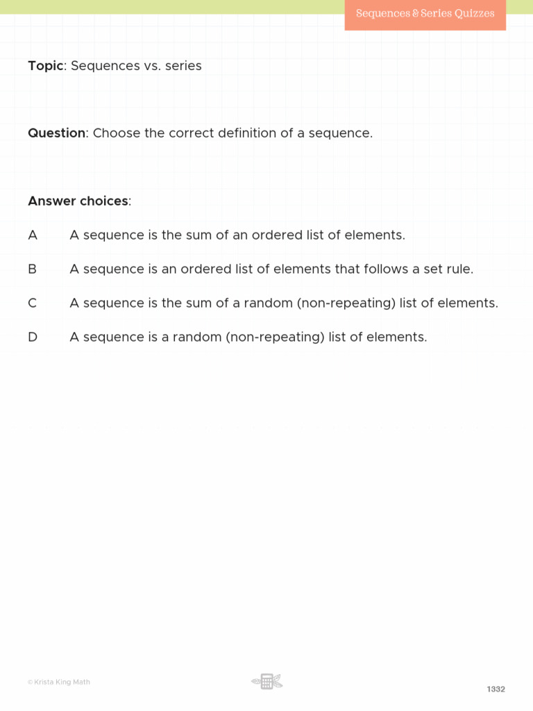 Sequences+vs +series | PDF