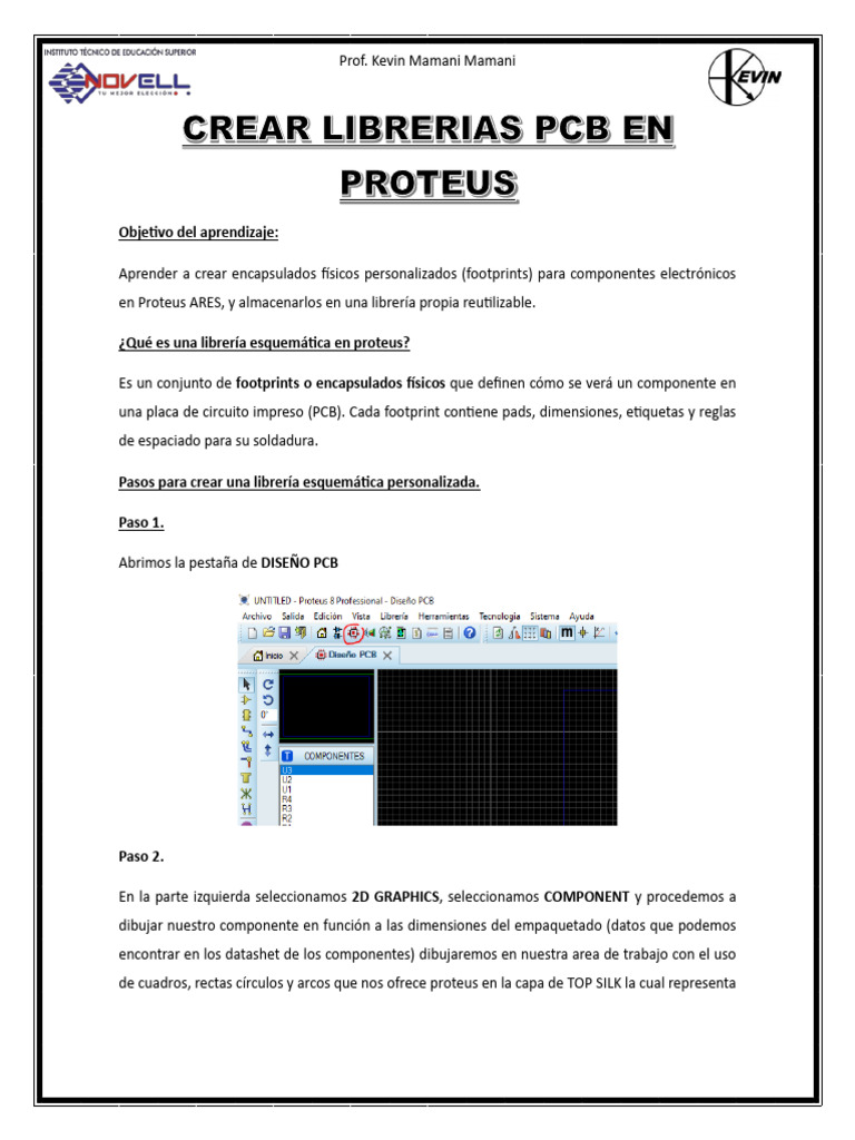 Crear Librerias PCB en Proteus | PDF | Placa de circuito impreso ...