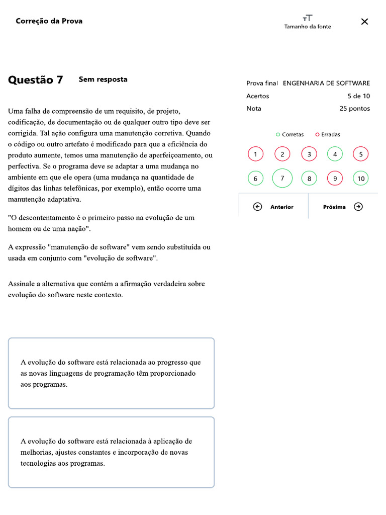 Prova Eng Sof 7 | PDF