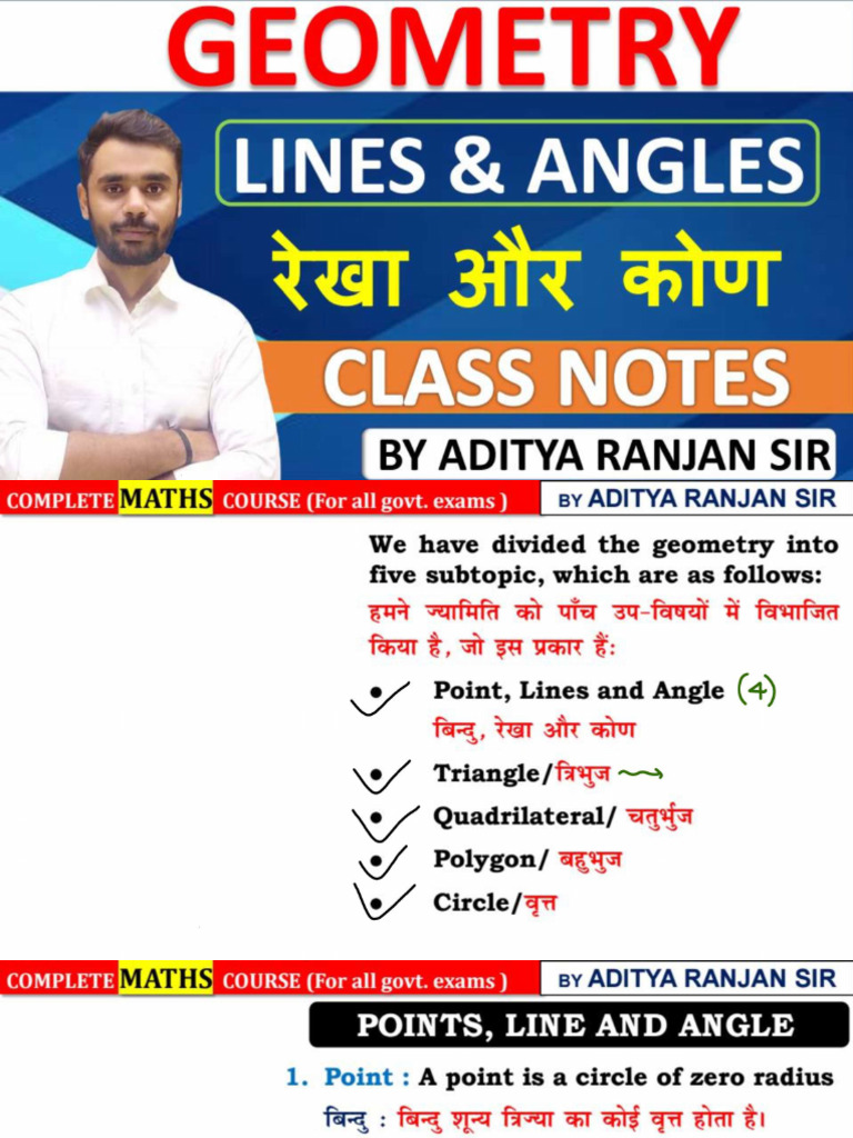 Mathematics) Line & Angles | PDF