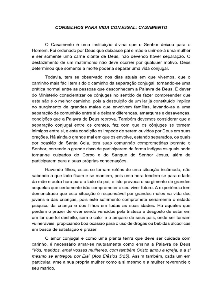 Conselhos para Casais - CCB - Ir Salvador Bueno - ILIDE - Info Platform ...