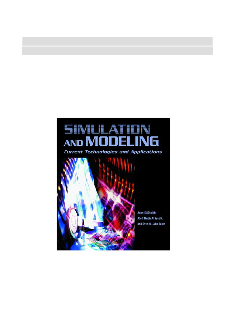 Simulation and Modeling Current Technologies and Applications Asim El Sheikh PDF Download | PDF ...