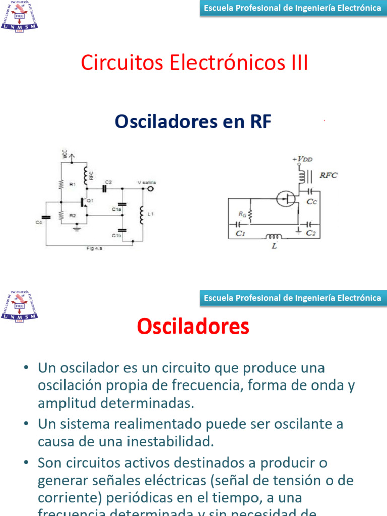Osciladores Colpitts y Hartley en RF | PDF | Electrónica | Red eléctrica