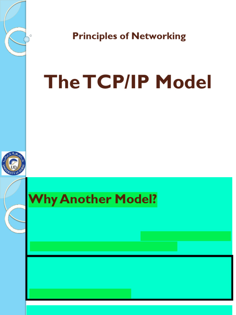 CECN400 Lecture 3 - The TCPIP Model | PDF | Transmission Control Protocol | Internet Protocol Suite