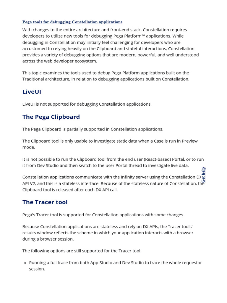 1 Pega Tools For Debugging Constellation Applications | PDF | Debugging ...