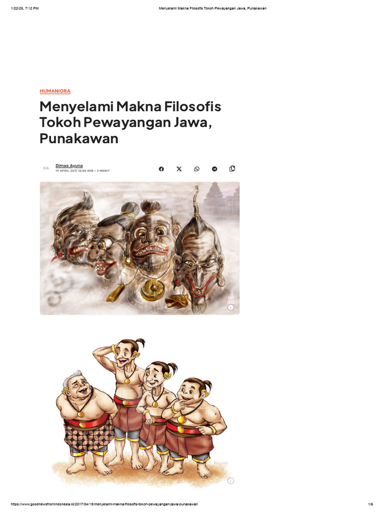 Menyelami Makna Filosofis Tokoh Pewayangan Jawa, Punakawan | PDF