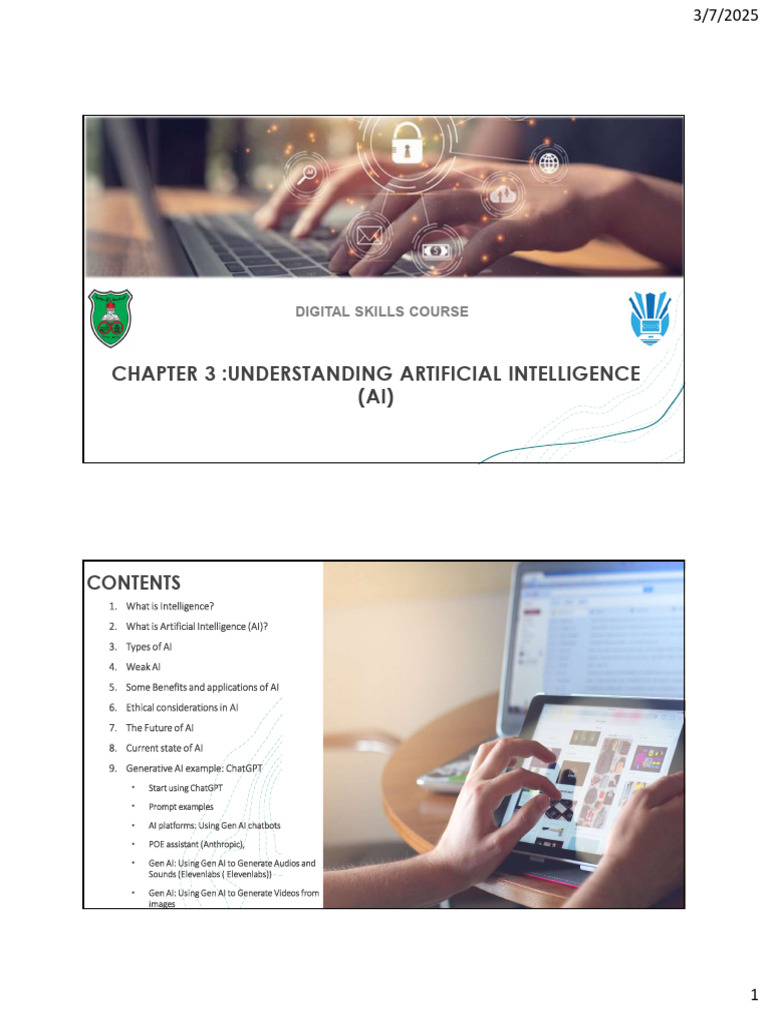 Digital Skills (Chapter3) | PDF | Artificial Intelligence | Intelligence (AI) & Semantics