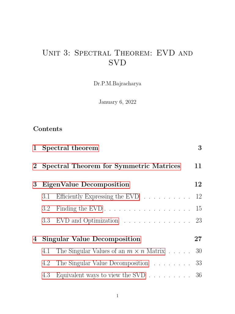 Singular Value Decomposition SVD | PDF | Eigenvalues And Eigenvectors | Matrix (Mathematics)