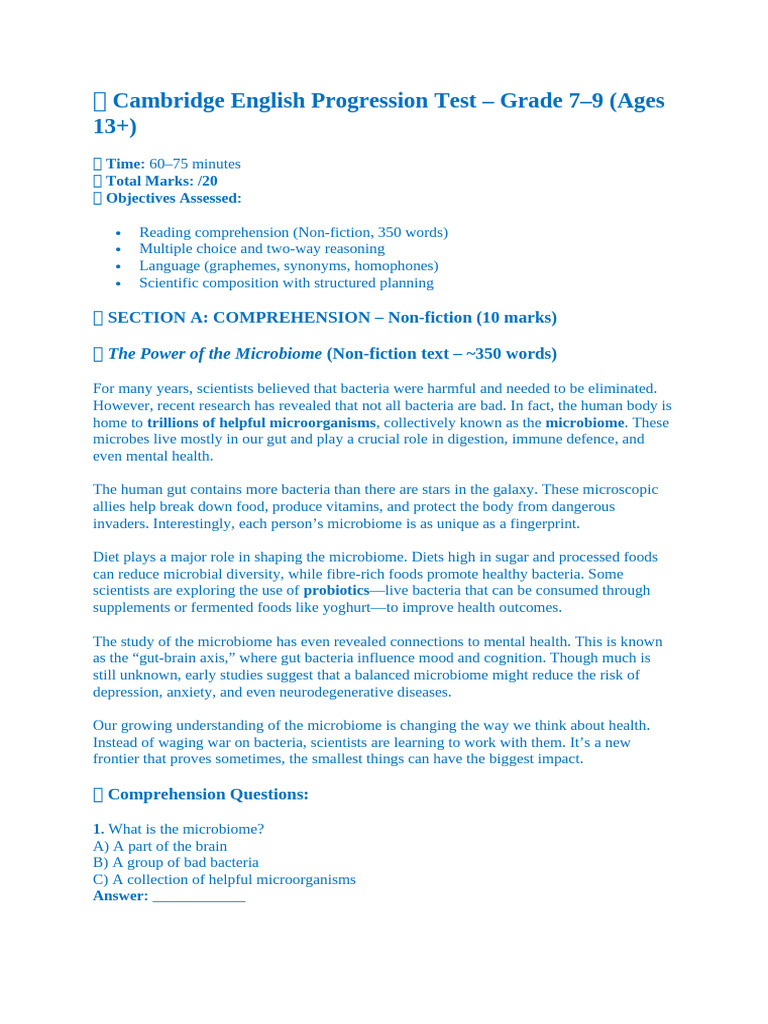 ? Cambridge English Progression Test-Stage 5-6 2025-07-16-Madam Carlos ...