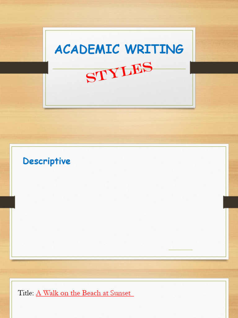 Academic Writing Styles Lesson 1b | PDF | Narrative | Recycling