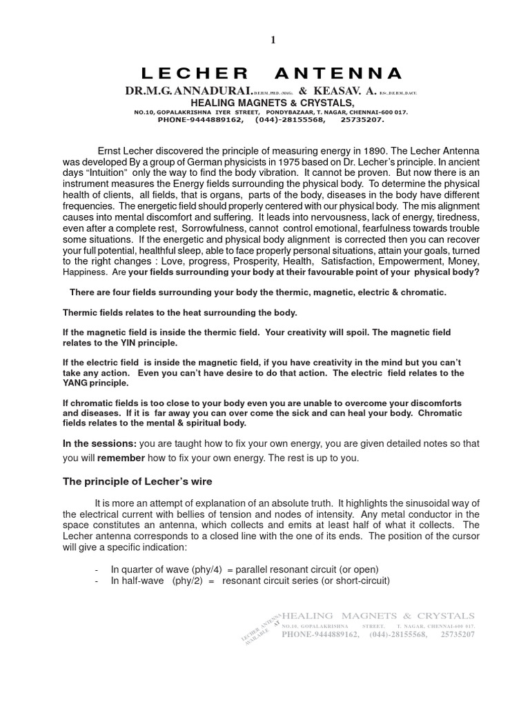 Lecher Antenna Compress | PDF | Antenna (Radio) | Acupuncture