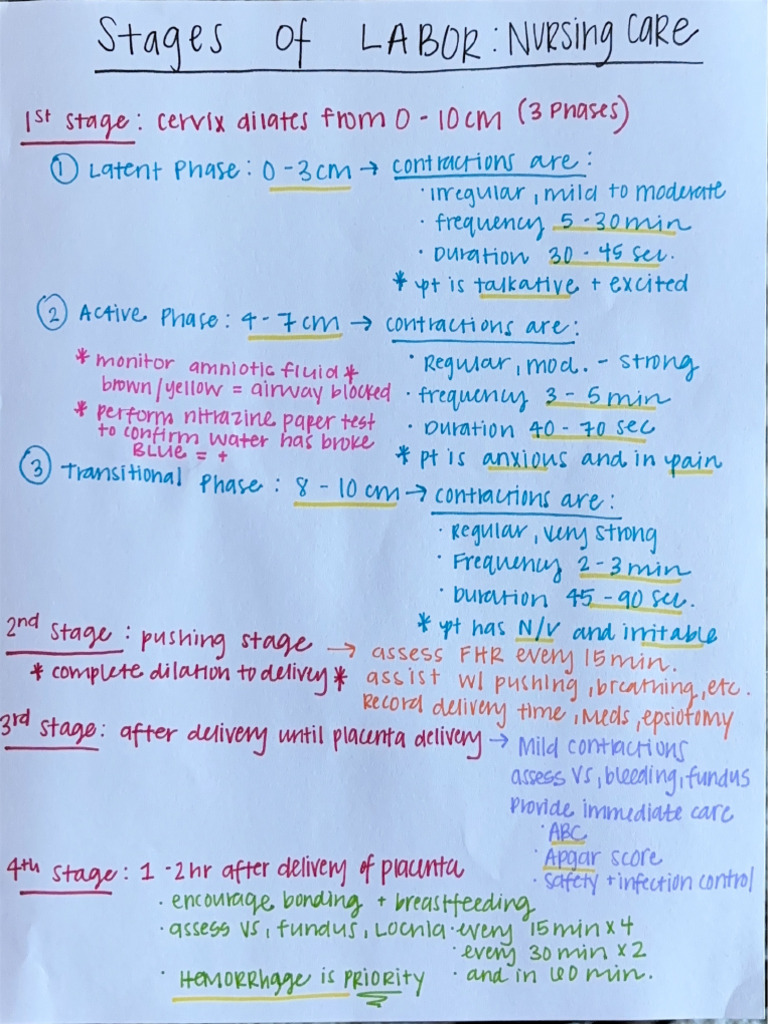 Stages of Labor | PDF