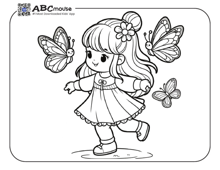 ABCmouse Butterfly Coloring Page 18 | PDF
