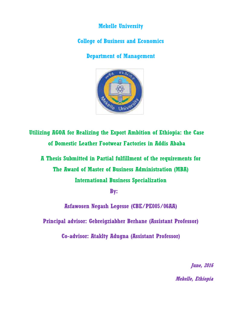 Asfawosen's MBA Thesis After Defence On June 24, PDF 2016 | PDF | Brand ...