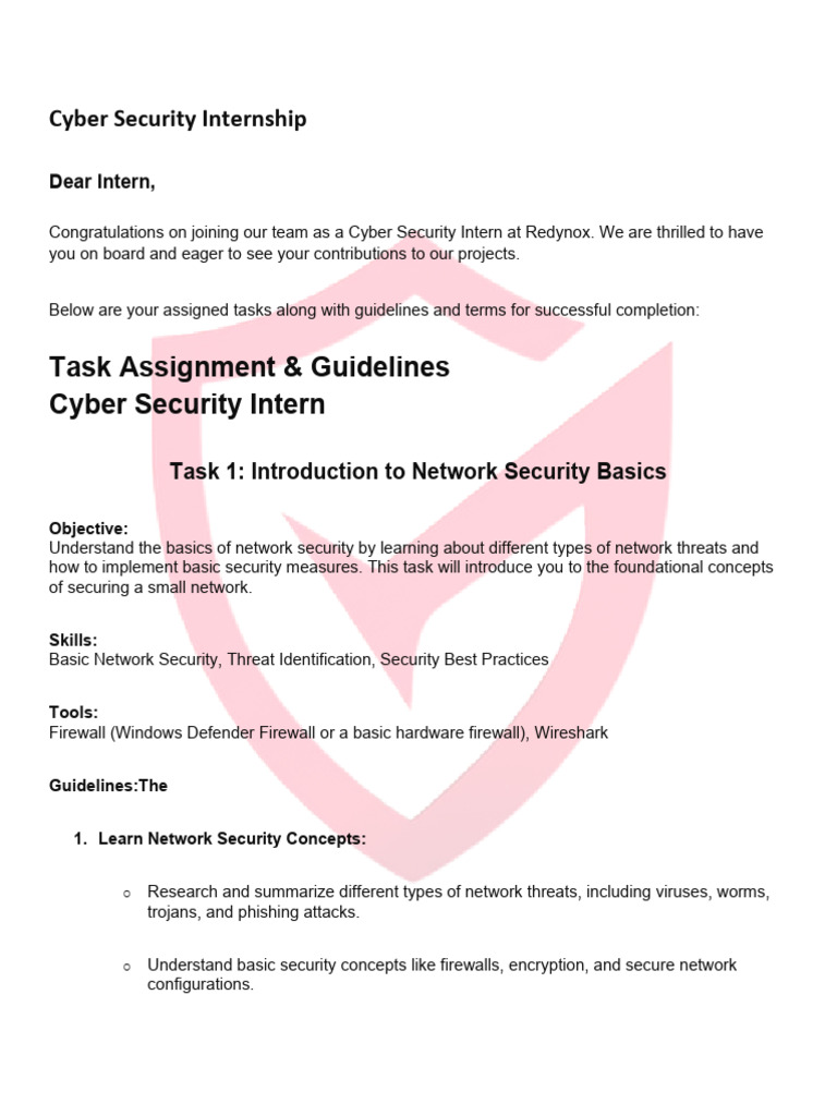 Cybersecurity Internship Task | PDF | Security | Computer Security