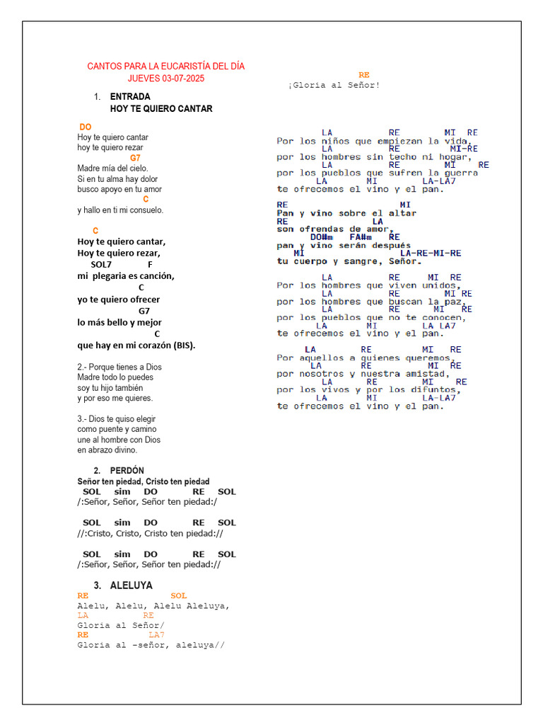 Cantos de Animación | PDF | eucaristía | Cristo (título)