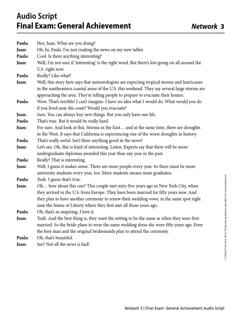NW3 Final General AudioScript | PDF | Weather Events | Seasons