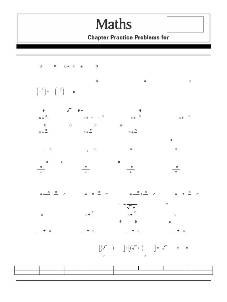 Trignometric Equation CPP-1-6 | PDF | Trigonometric Functions | Equations