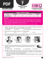 Igko Sample Paper Class-4 2025-26 | PDF