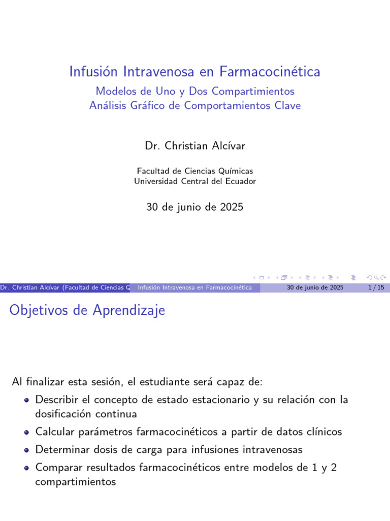 Infusión Intravenosa | PDF | Farmacocinética | Farmacia