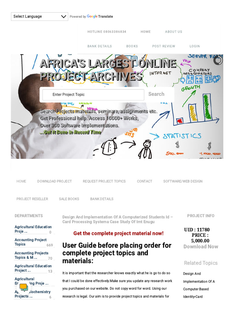 Design and Implementation of A Computerized Students Id - Card ...