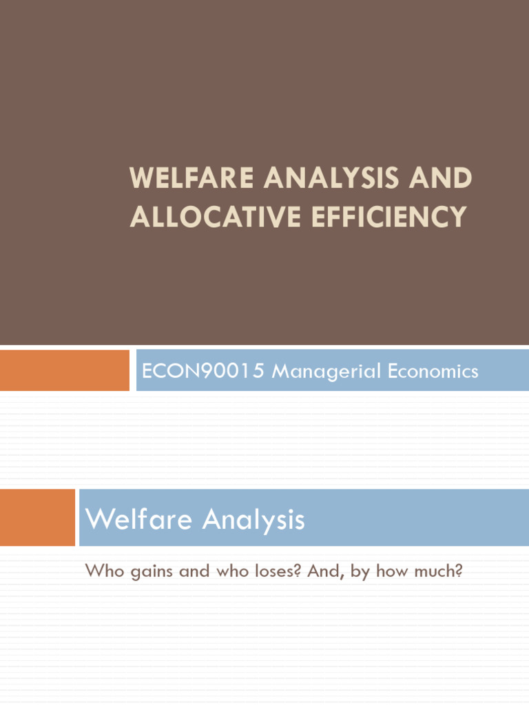 ECON90015 T3 Welfare and Efficiency | PDF | Economic Surplus | Marginal Cost