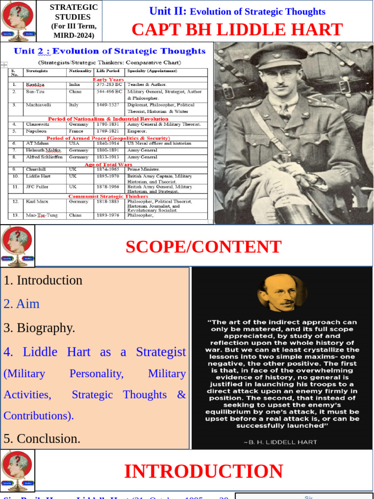 Liddell Hart's Indirect Approach in Warfare | PDF | Maneuver Warfare ...