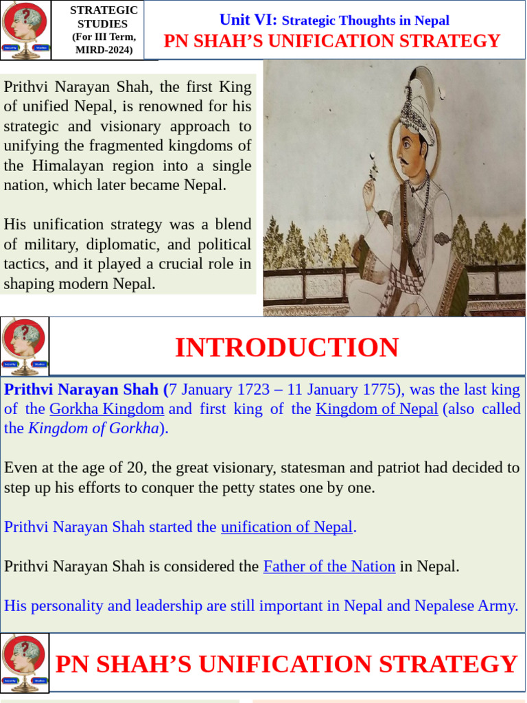 PN Shah's Unification Strategy in Nepal | PDF | Nepal
