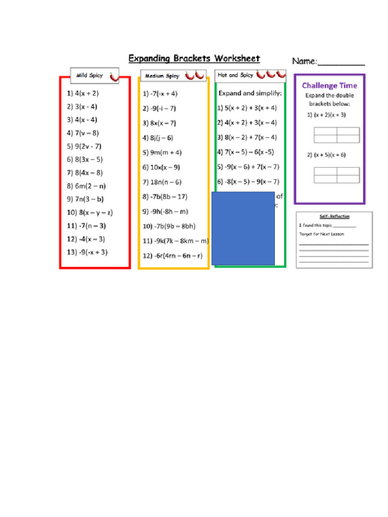 2.4 Expanding The Product of Two Linear Expressions | PDF