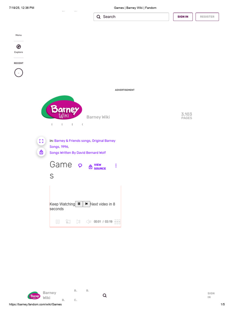 Games - Barney Wiki - Fandom Chick-fil-A Fulton, MS Monday, December 8 ...