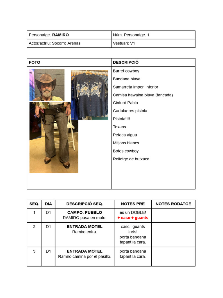 Ficha Personaje - Ramiro | PDF